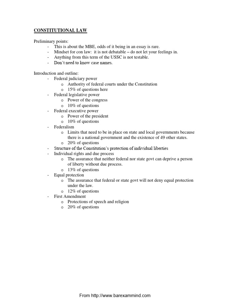 Constitutional Law | PDF | Standing (Law) | Federal Preemption