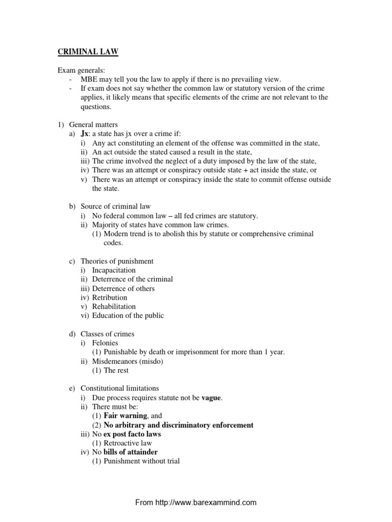 Overview of Criminal Law Principles | PDF | Conspiracy (Criminal ...
