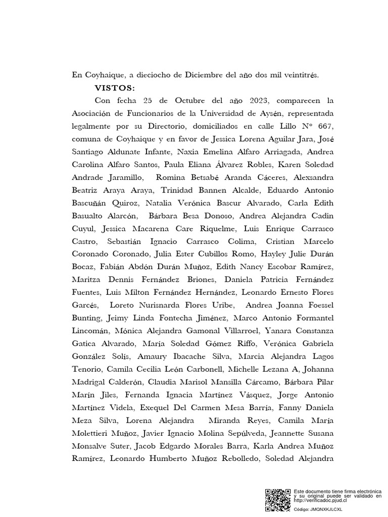 Corte de Apelaciones de Coyhaique | PDF