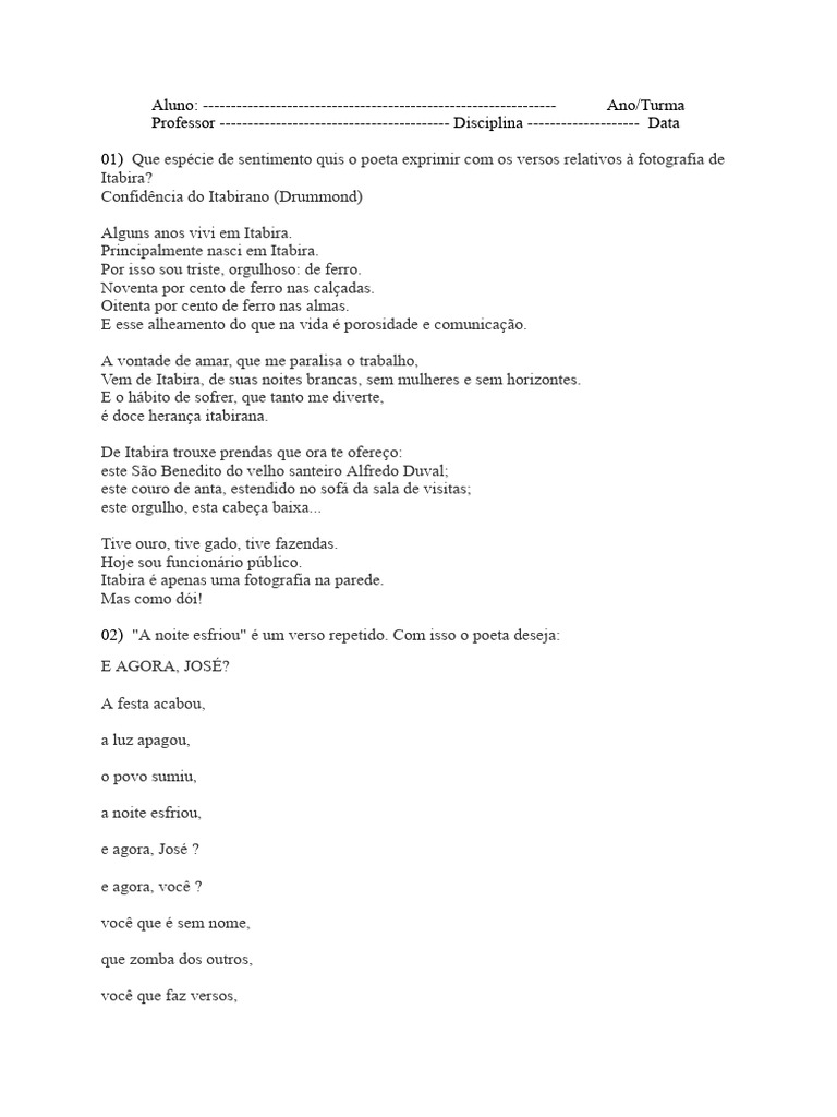 Documento Sem Título PDF | PDF | Poesia