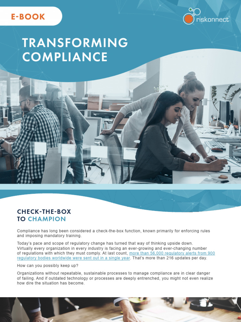 E-Book. - Transforming Compliance | PDF | Regulatory Compliance | Analytics