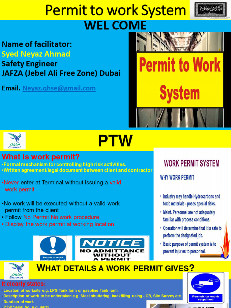 Work Permit System Overview and Guidelines | PDF | Combustion | Safety
