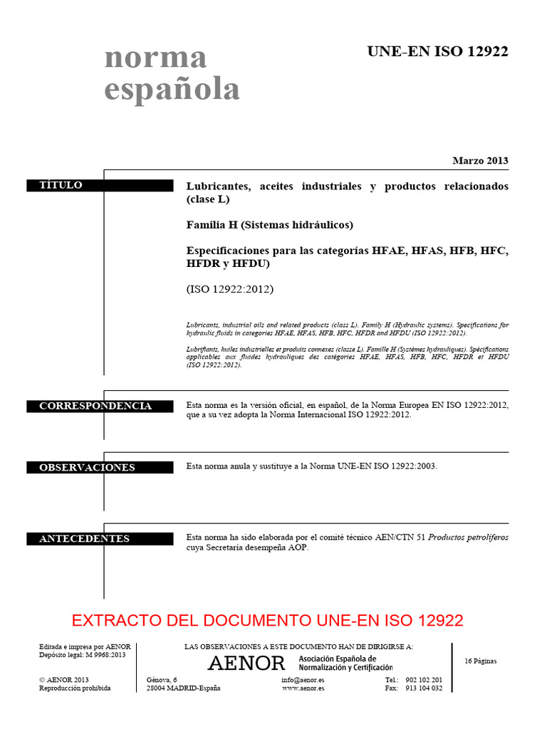 (Ex) Une-En Iso 12922 2013 | PDF