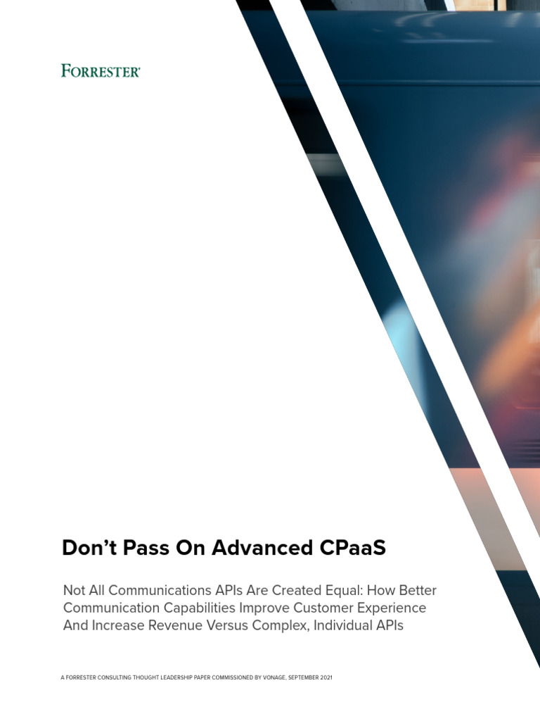 Forrester Dont Pass On Advanced CPaaS | PDF | Platform As A Service ... Forrester Dont Pass On Advanced CPaaS | PDF | Platform As A Service ...