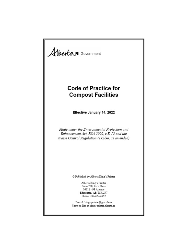Compost Code of Practice | PDF | Compost | Topsoil