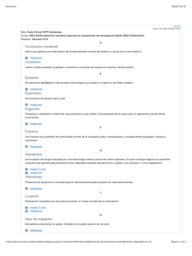 Glosarios | PDF | Medicina CLINICA | Especialidades Quirúrgicas