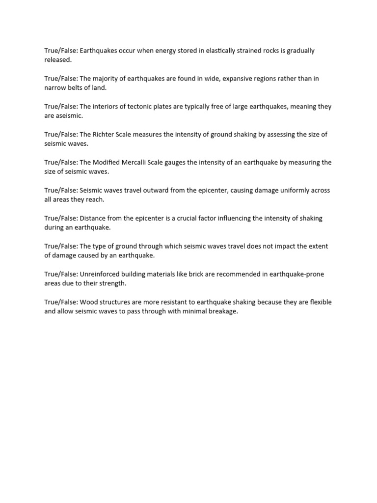 Earthquake Myths and Facts Explained | PDF | Earthquakes | Natural ...