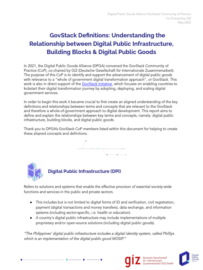 GovStack Definitions Understanding The Relationship Between Digital Public Infrastructure ...