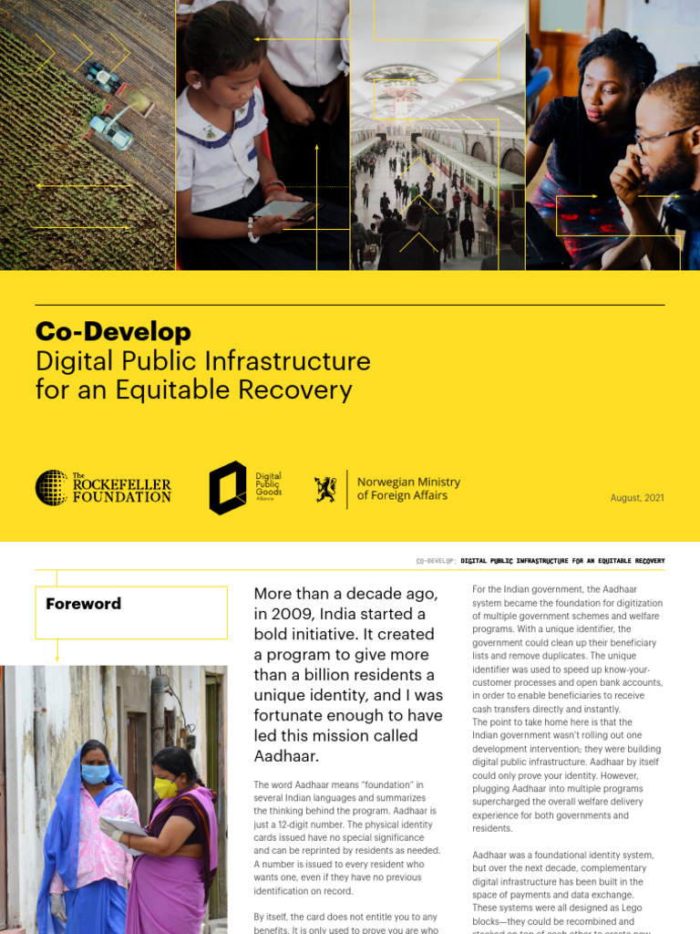 Digital Public Infrastructure for Recovery | PDF | Cash | Poverty