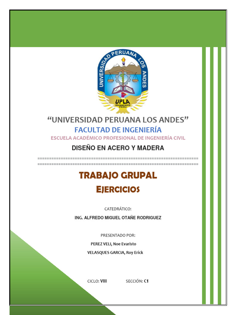 TRABAJO GRUPAL DISEÑO EN ACERO Y MADERA (1) | PDF