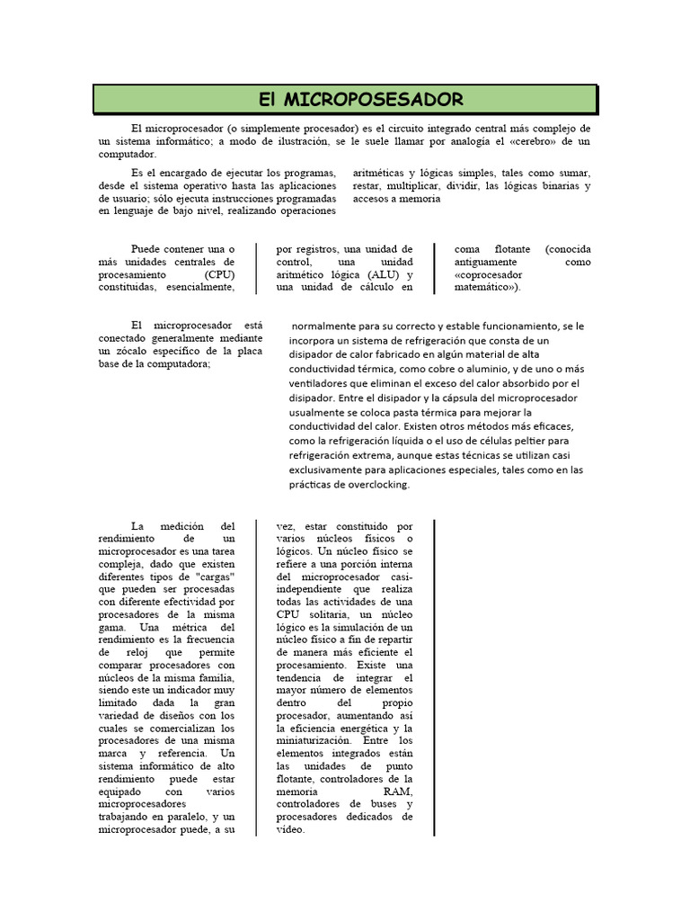 EJERCICIO 14 - Columnas y Notas Al Pie | PDF | Microprocesador | Circuito integrado