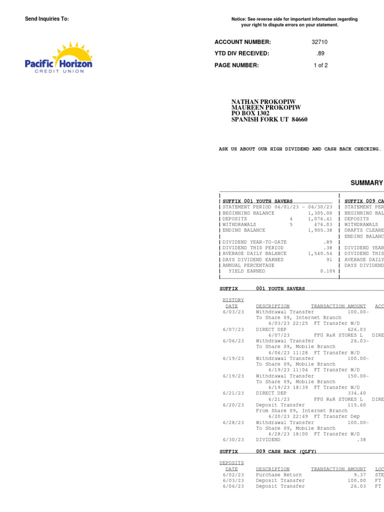 Statement 2023 06 30 | PDF