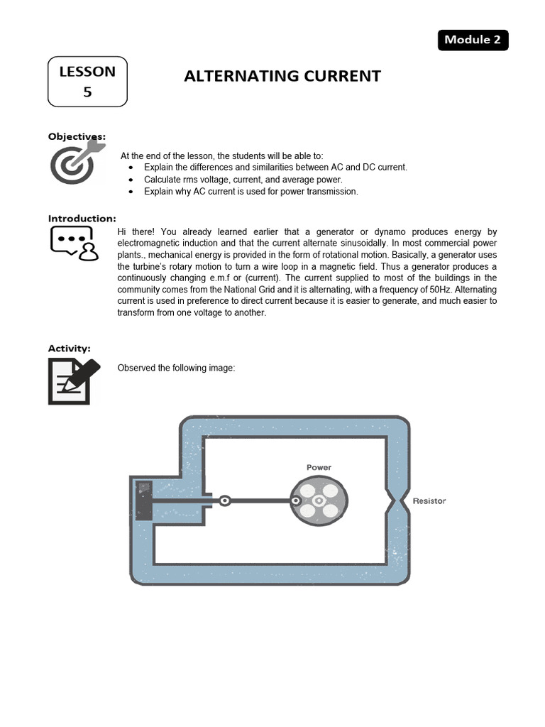 Module2 Lesson5 | PDF | Inductor | Capacitor