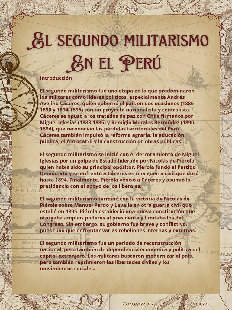 El Segundo Militarismo en el Perú | PDF