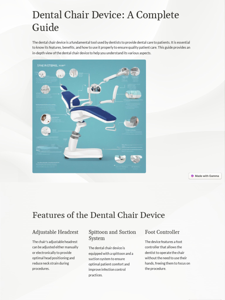 Dental Chair Device A Complete Guide | PDF | Dentistry | Health Sciences