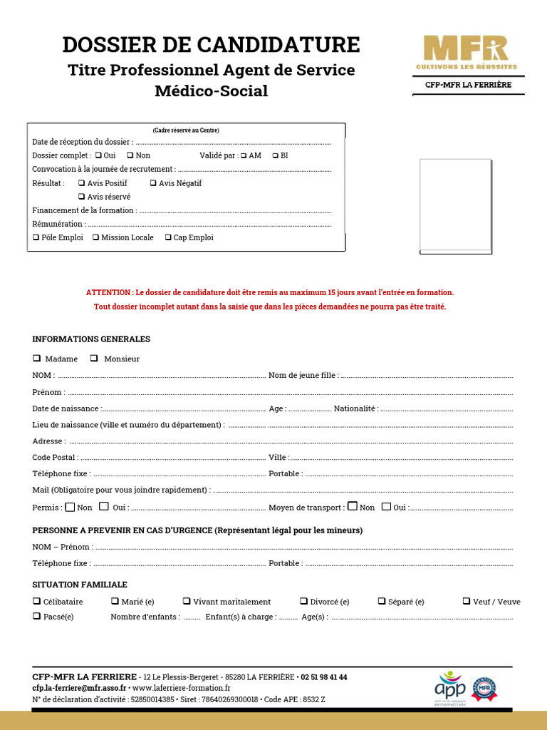 2022 Dossier Candidature ASMS Interactif | PDF