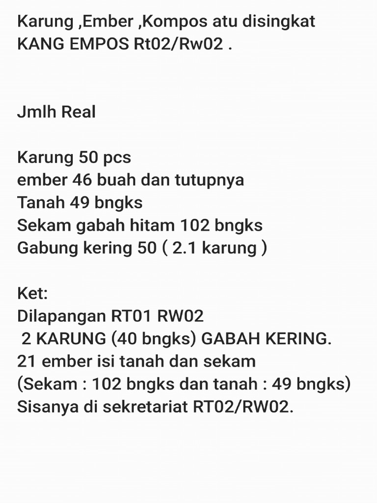 Program KANG EMPOS Lebih Lengkap | PDF