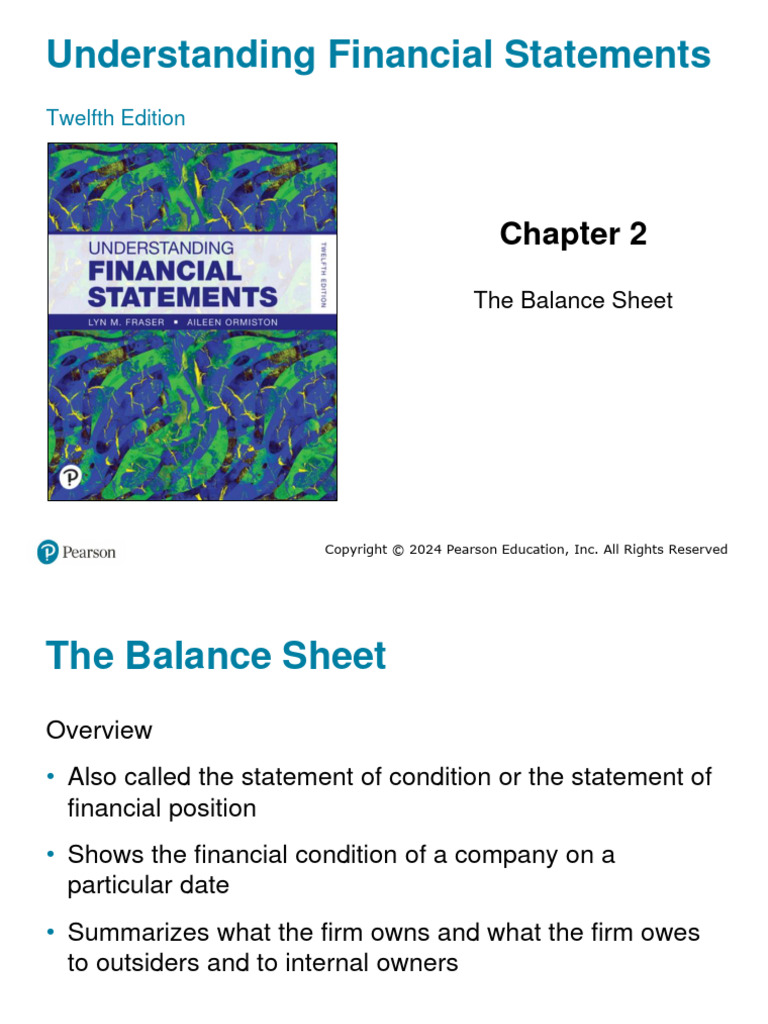 Ch02 The Balance Sheet Moodle Pdf Equity Finance Retained