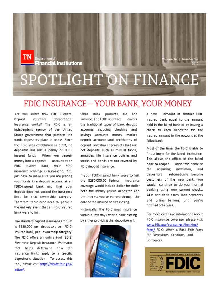 Understanding FDIC Insurance Coverage | PDF | Federal Deposit Insurance ...