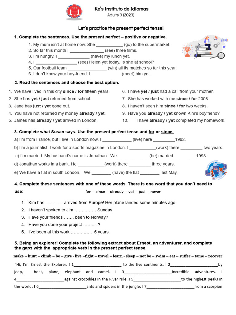 07 - Present Perfect Extra Practice | PDF | Language Mechanics | Grammar