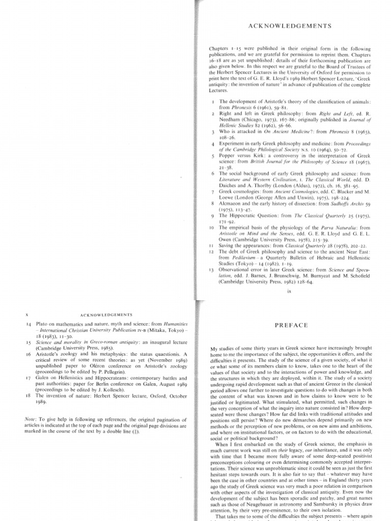 Methods and Problems in Greek Science Selected Papers (G. E. R. Lloyd ...