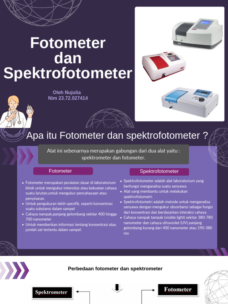 Alat Fotometer Dan Spektrofotometer | PDF
