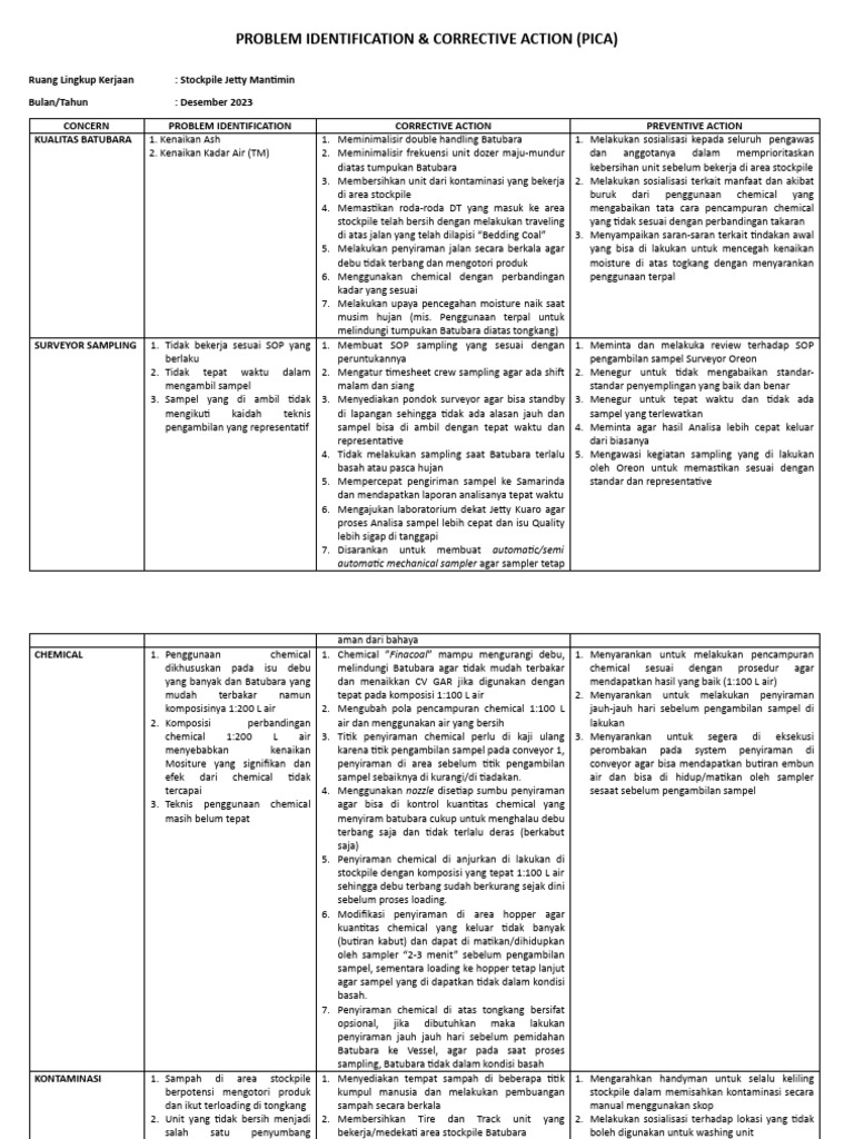 PICA-Stockpile Jetty Kuaro | PDF