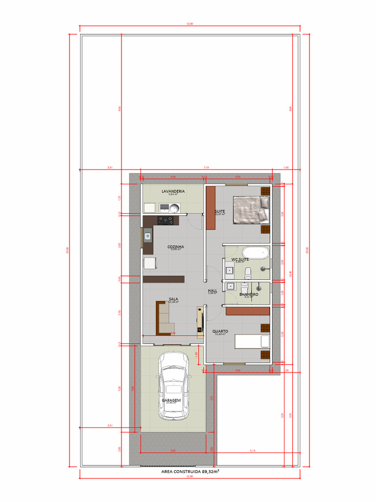 LAYOUT planta baixa casa 2 quartos | PDF