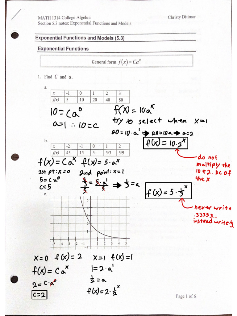College Algebra: Exponential Models | PDF | Interest | Exponential Function