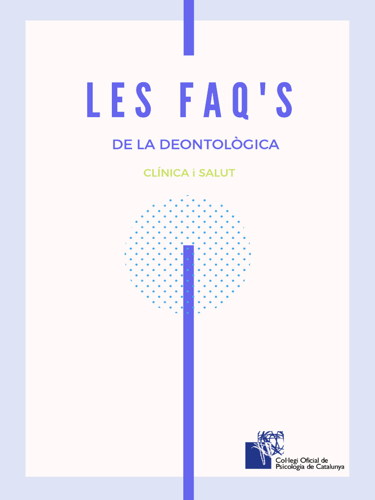 FAQs Psicologia Clinica Salut - COPC | PDF