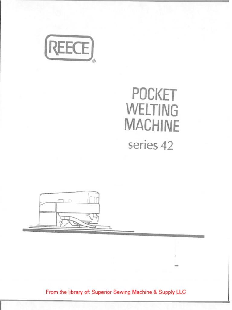 Reece 42 Series | PDF | Sewing Machine | Equipment
