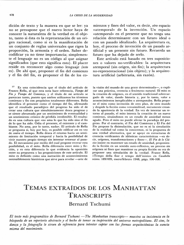 Manhattan Transcripts | PDF