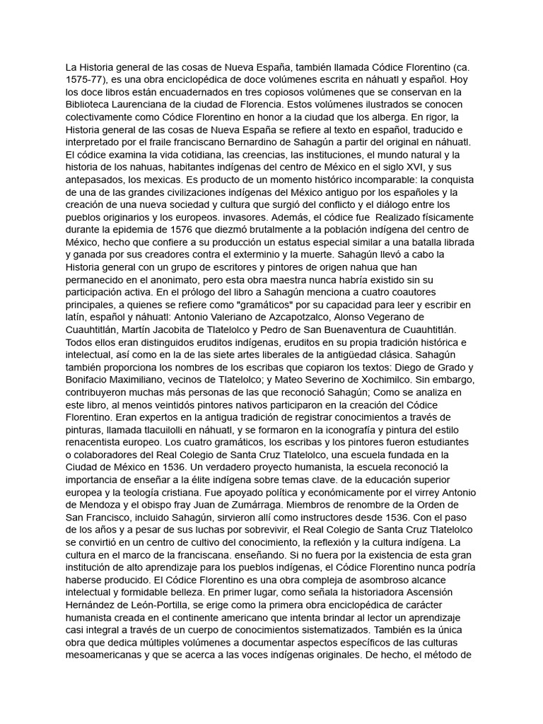 Códice Florentino: Arte y Color Indígena | PDF | Pinturas | Color