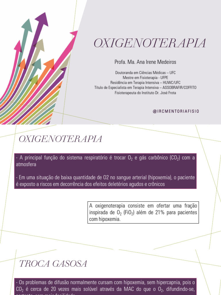 08 Oxigenoterapia | PDF | Oxigênio | Doença de obstrução pulmonar crônica