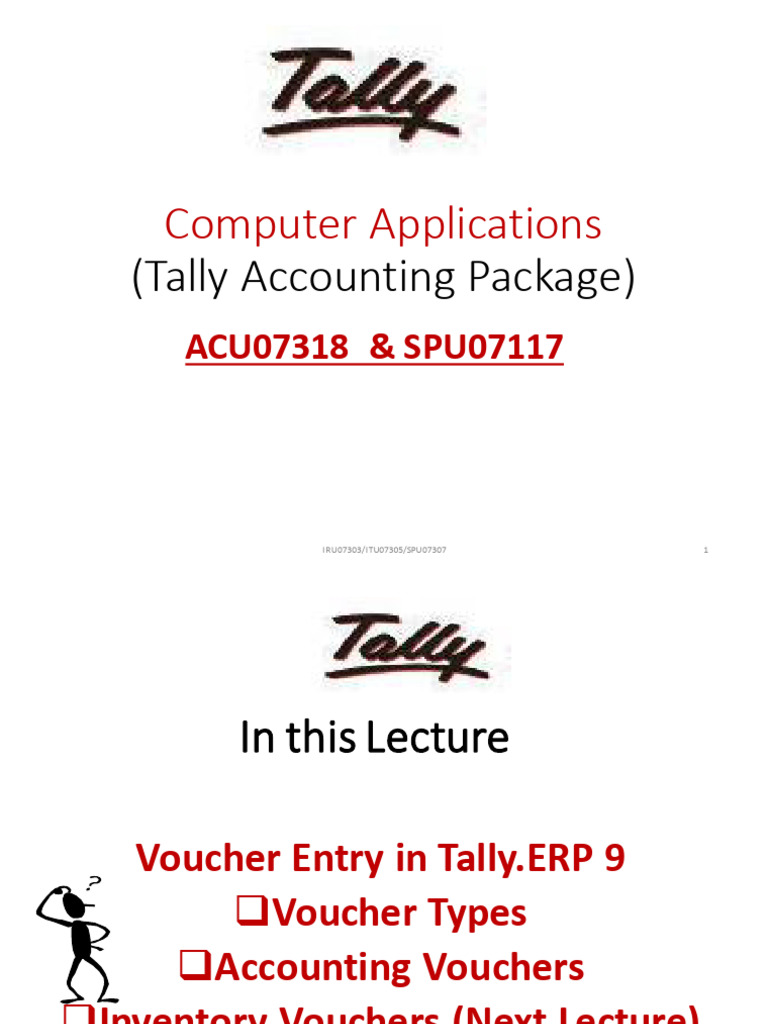 Tally ER 9 | PDF | Debits And Credits | Voucher