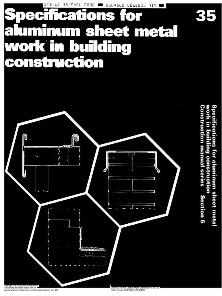 Asm-35-2000 Aluminum Sheet Metal Work in Building Construction | PDF ...