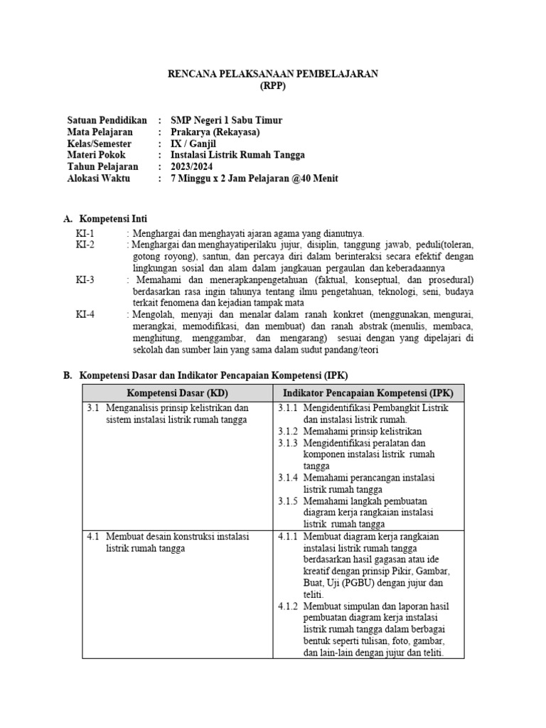 9 RPP Ganjil 2023-2024 | PDF