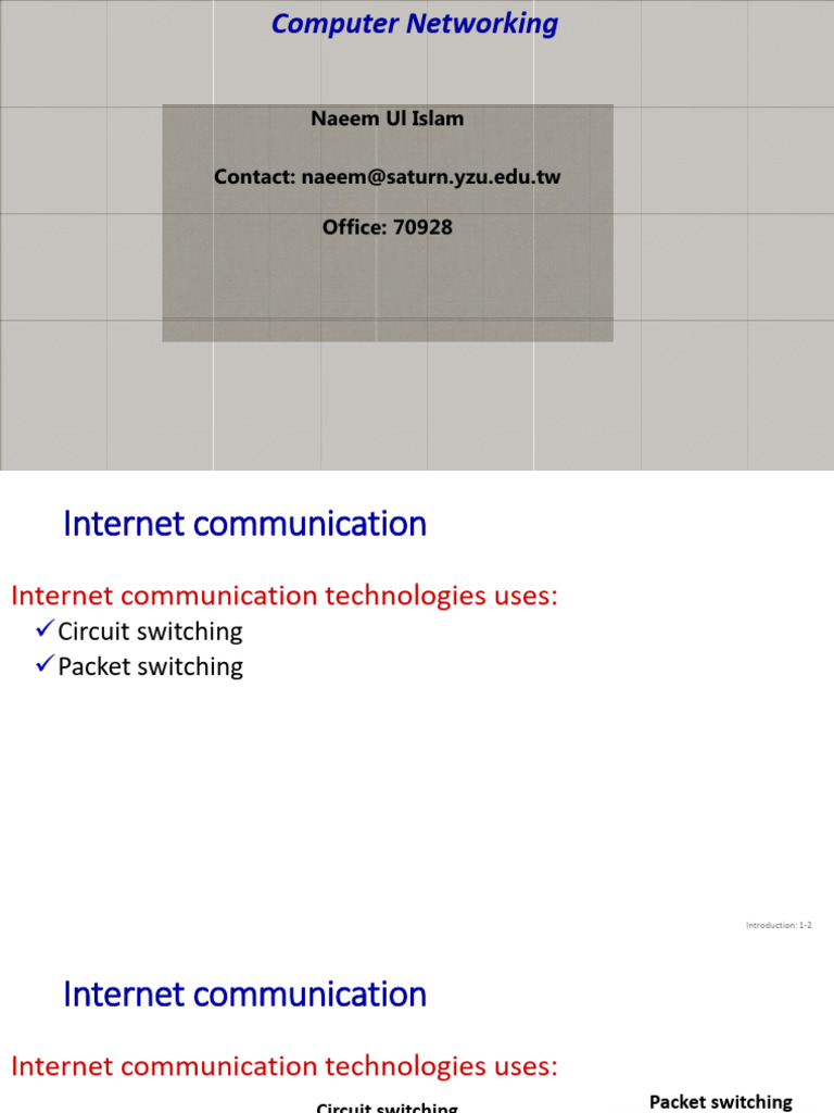 Lecture Week4 | PDF | Computer Network | Internet Protocol Suite Lecture Week4 | PDF | Computer Network | Internet Protocol Suite