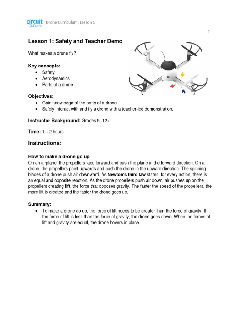 Circuit Scribe Drone Curriculum | PDF | Force | Weight