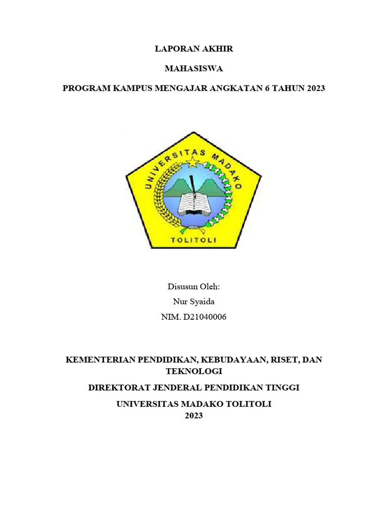 Format - Laporan Akhir Mahasiswa6 Dida4 | PDF