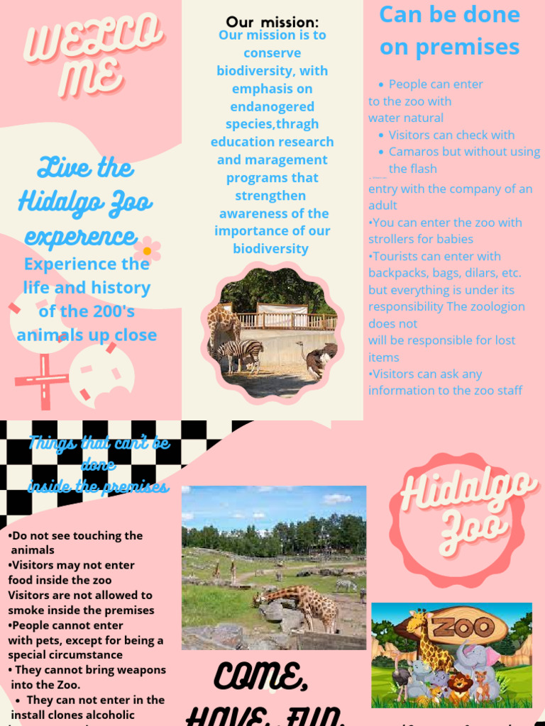 Triptico Ingles | PDF | Zoo