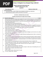 CBSE Class 12 English Sample Paper | PDF