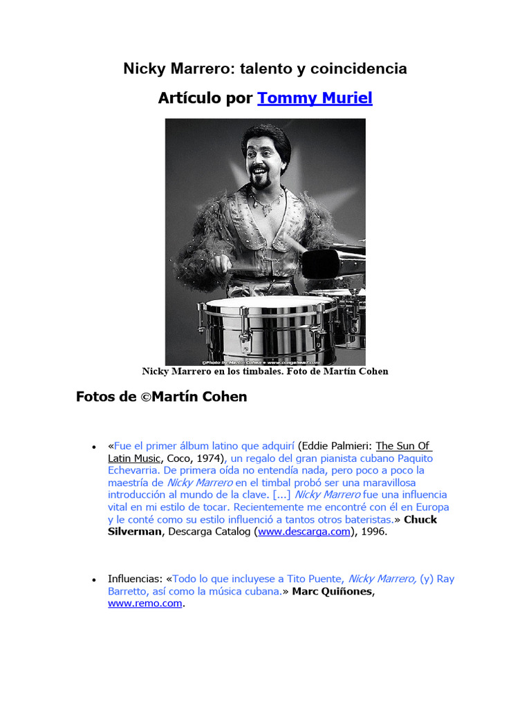 Nicky Marrero | PDF | Jazz