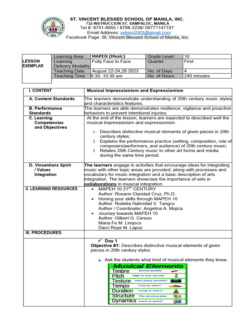 Grade 10 MAPEH: Musical Impressionism & Expressionism | PDF | Obesity ...