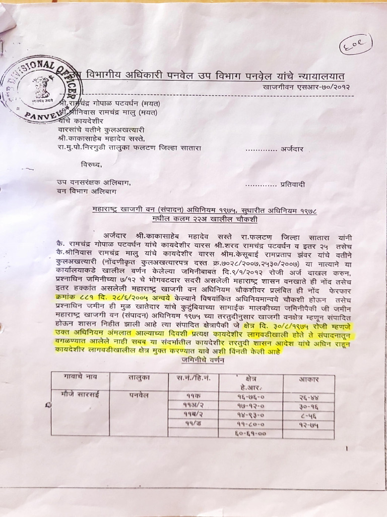 Panvel Prant Order | PDF