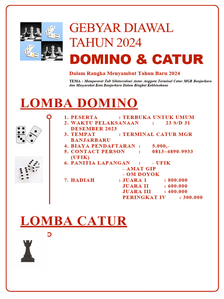 Gebyar Domino & Catur Banjarbaru | PDF | Perjalanan | Sains & Matematika