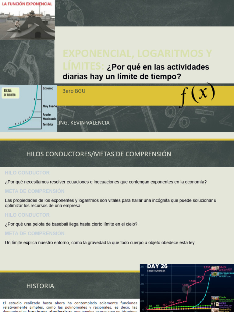 Matemáticas Aplicadas: Exponentes y Límites | PDF | Ecuaciones | Asíntota