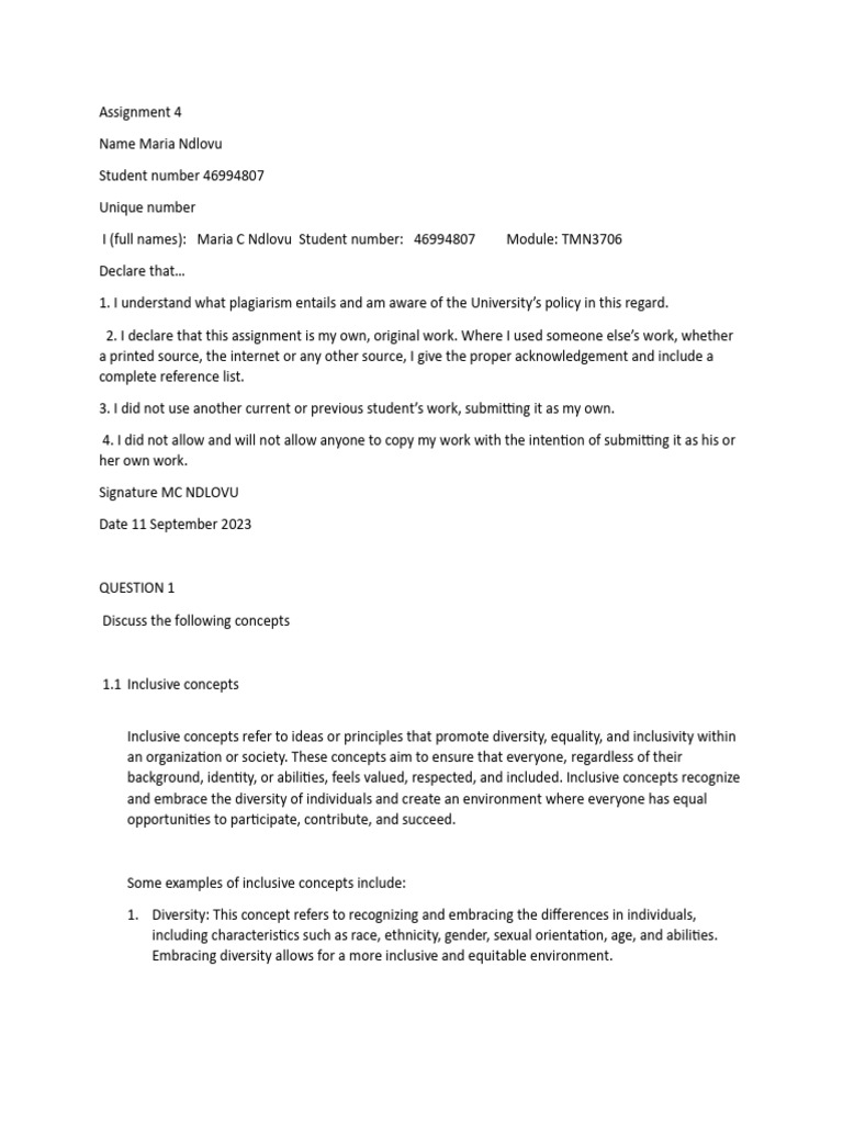 tmn3706 Assignment 4 | PDF | Educational Assessment | Critical Thinking