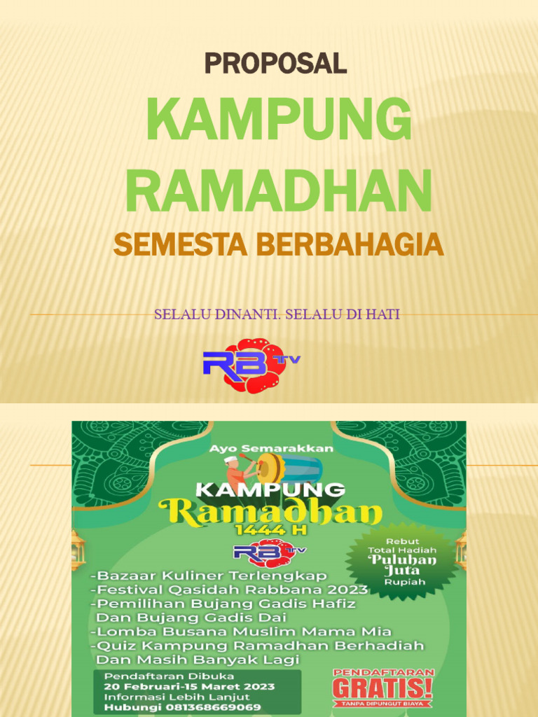 Kerjasama Kampung Ramadhan RBTV 2023 | PDF | Bisnis | Ilmu Sosial