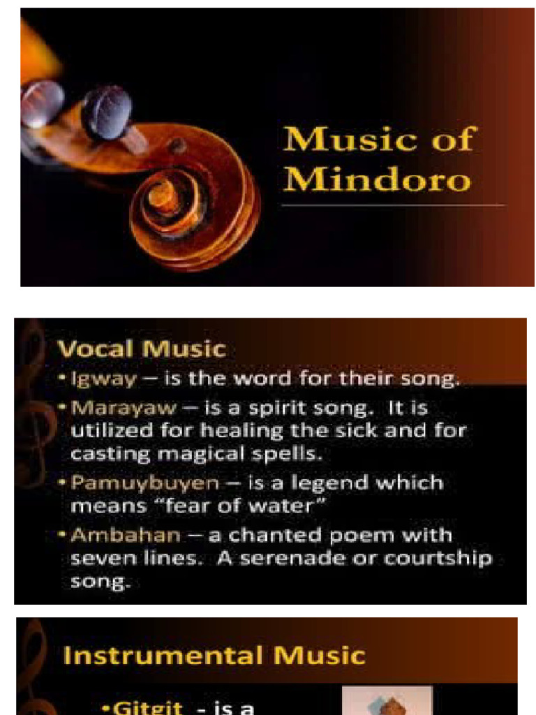 Musical INSTRUMENTS of Mindoro Palawan and Visayas | PDF